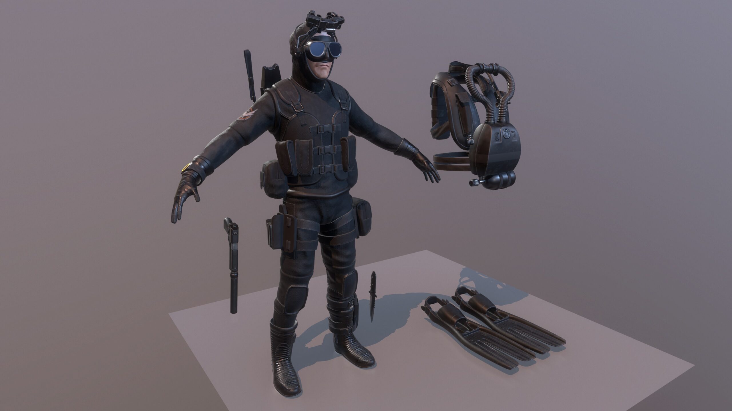 Frogman – The Division™ – Props/Character concept – BOULLING Geoffrey