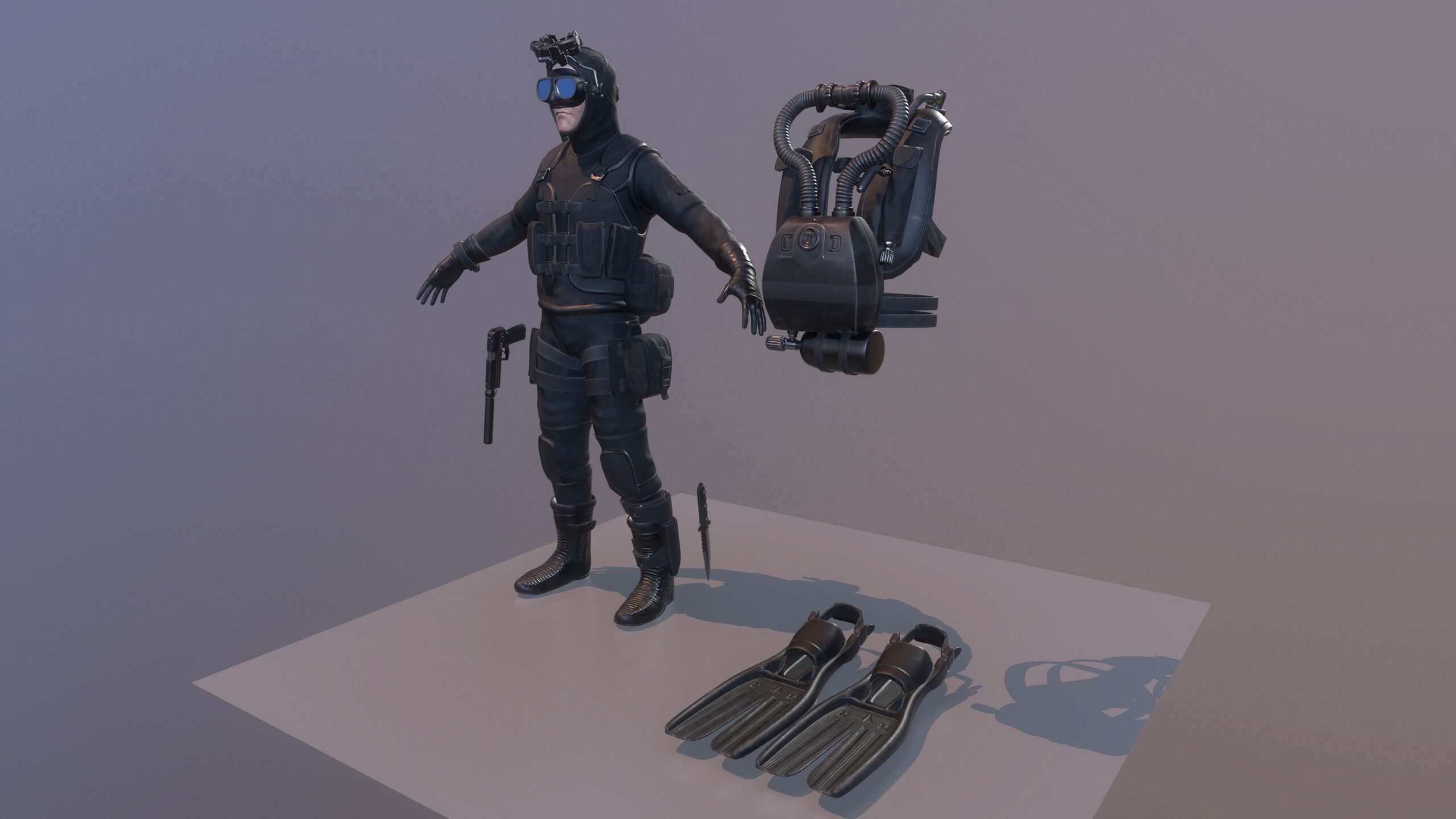 Frogman – The Division™ – Props/Character concept – BOULLING Geoffrey
